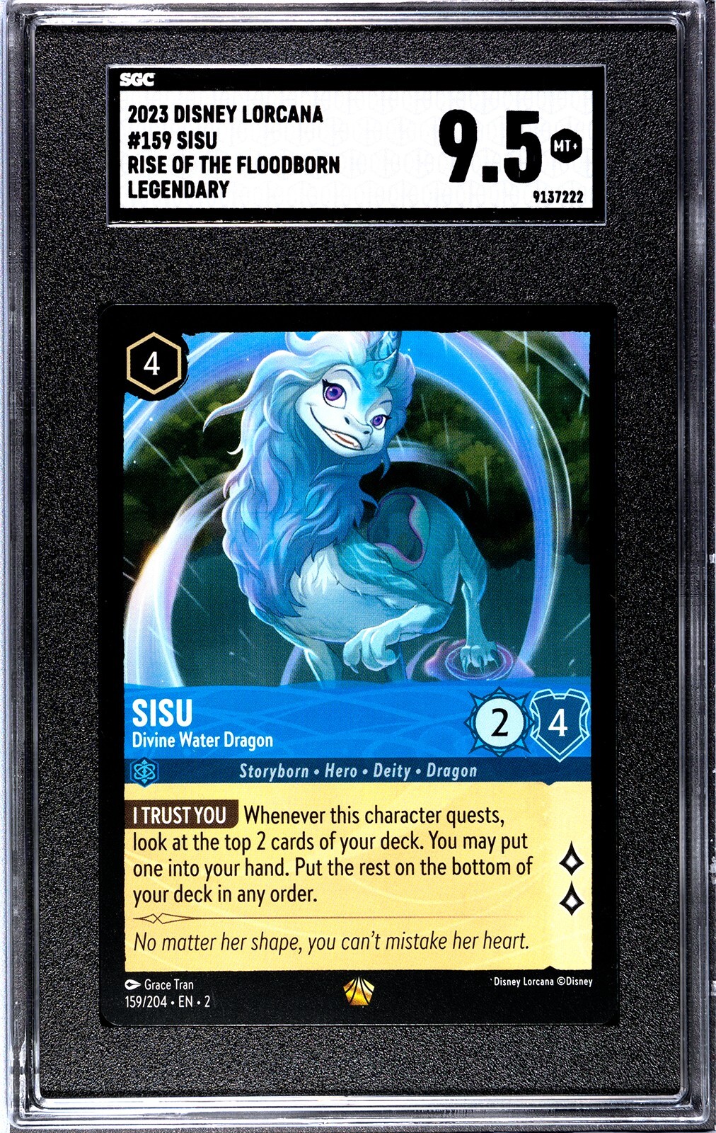 2023 Disney Lorcana Chapter 2 Sisu Divine Water Dragon Legendary ...