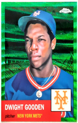 Doc Gooden 2022 Topps Chrome #10 Green Wave Refractor SP# 48/99 - NY ...