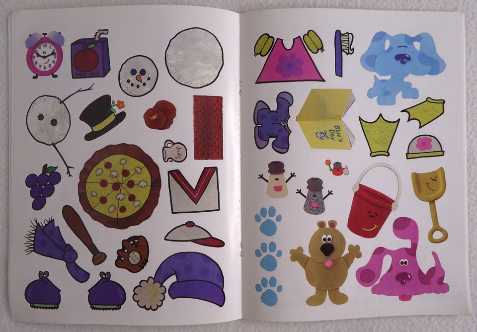 Blue's Clues Sticker Book Storytime with Blue Peel & Stick Coloring ...