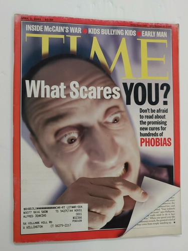 Time Magazine Phobias John McCain's War April 2, 2001 M406 | eBay
