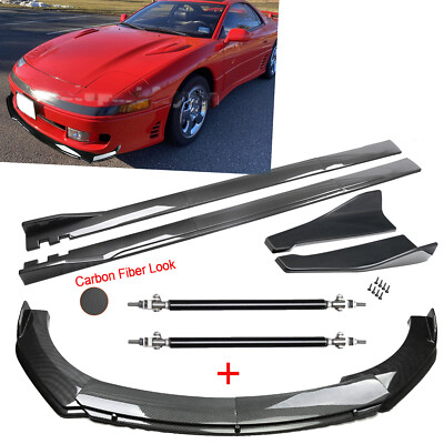 Carbon Fiber Front Bumper Rear Splitter Spoiler Side Skirt For ...