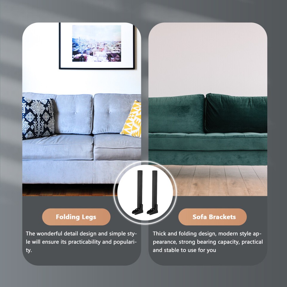 2 Pack Sofa Feet Hardware Accessories Furniture Support Legs Bracket ...