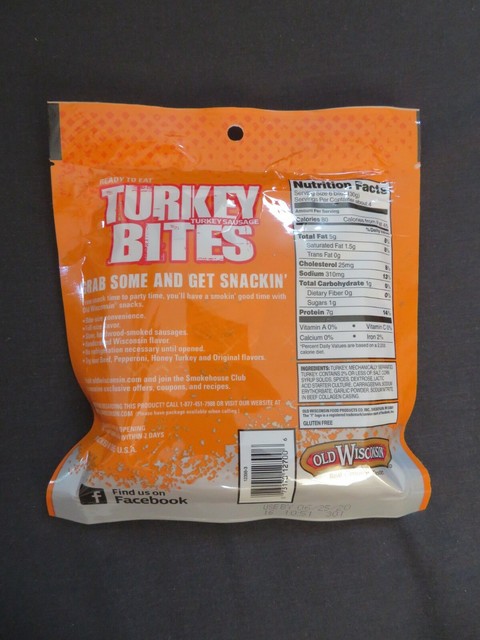 4x Old Wisconsin Turkey Sausage Snack Bites Protein Punch 4 Oz Bags for ...