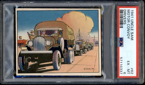 1941 Gum Inc. Uncle Sam #62 Motor Convoy Drivers (PSA 6 EX/MT) | eBay