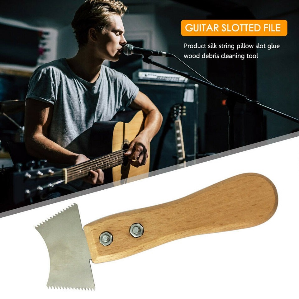 Wood+ Steel Guitar Slotted File Frets Nuts Saddle Cleaner String Slots ...