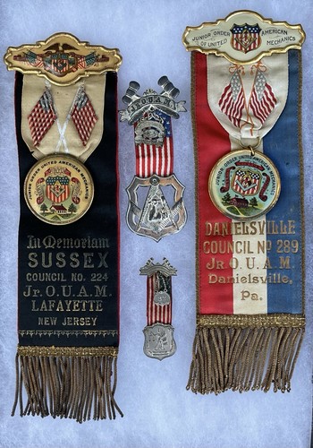 JR. OUAM, LARGE RIBBON AWARDS, MEMBERSHIP AWARD, MINIATURE MEDAL ...