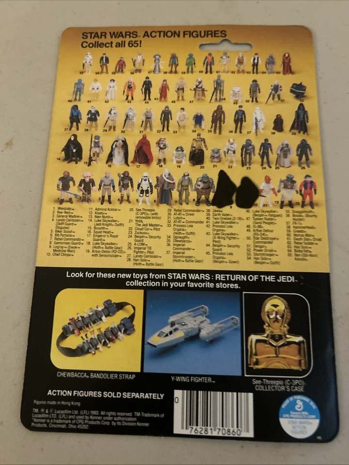 Jawa 65 Back Star Wars ROTJ 1983 Kenner Action Figure | eBay