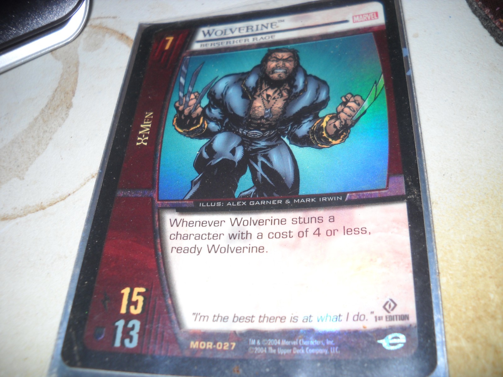VS System Wolverine berserker rage FOIL - Marvel Origins MOR-027 1st ...