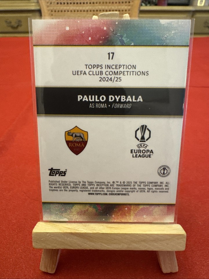Paulo Dybala Roma Topps Inception 2024/25 Star Quality Card /150 | eBay