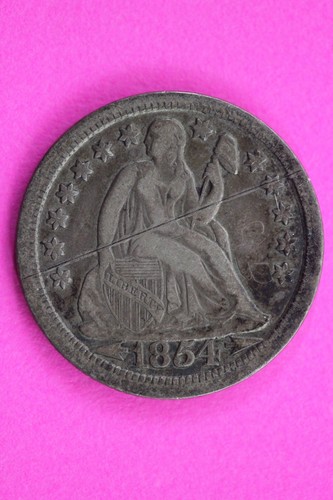1854 O Seated Liberty Dime Exact Silver Coin In Pics Scratched Semi Key ...