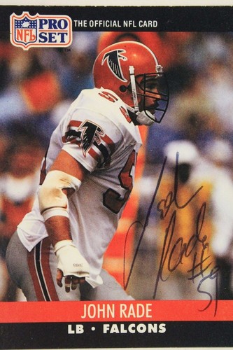 John Rade Falcons Boise State Autographed 1990 NFL Pro Set #433 ...