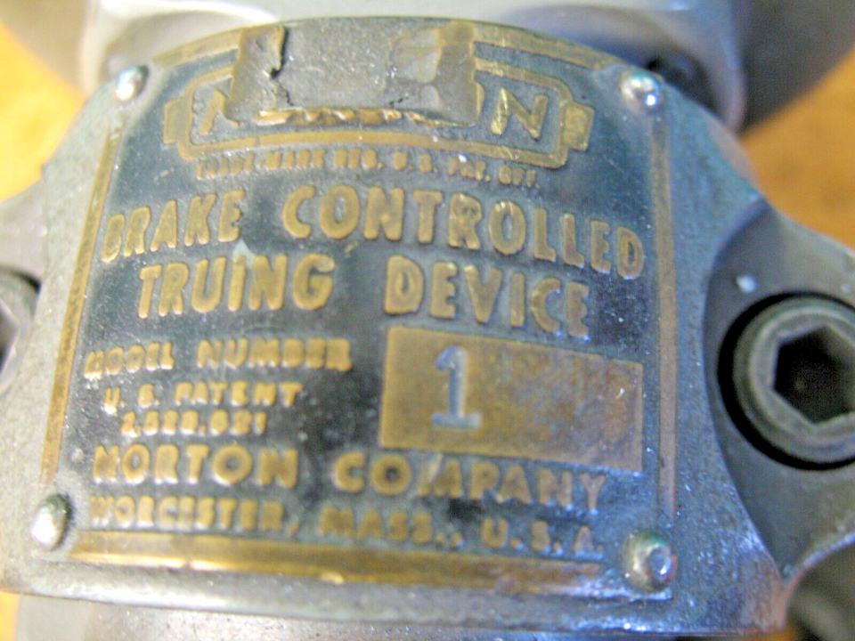 NORTON BRAKE CONTROLLED DIAMOND WHEEL DRESSER TRUING DEVICE MODEL#1 | eBay