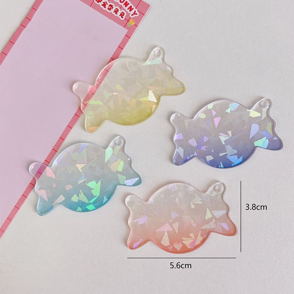 4pcs Round DIY Keychain Making Kit Goo Card DIY Guka Card Bag Pendant ...