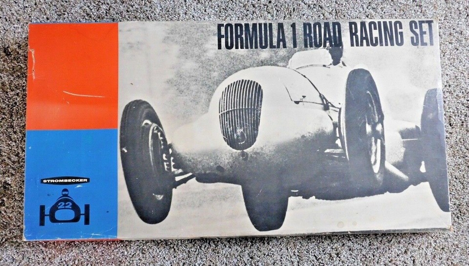 VINTAGE 1960'S STROMBECKER FORMULA ONE ROAD RACE SLOT CAR SET # 9940 | eBay