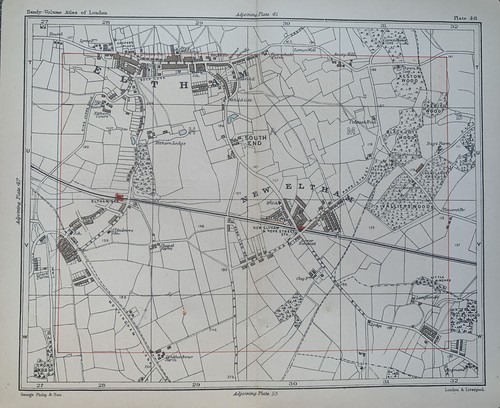 1900 Eltham & New Eltham, London Street Plan Antique Map By George ...