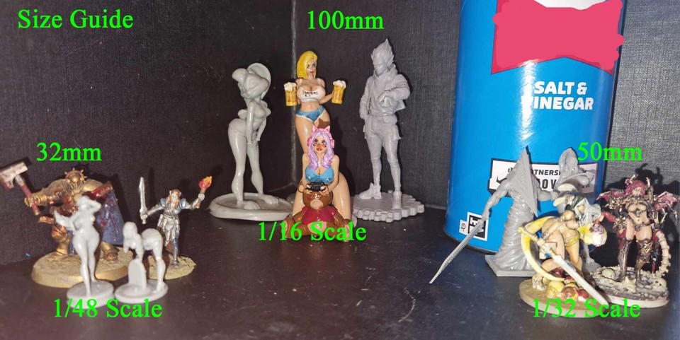 Aunt Cass Hot Pin-up Resin Model Unpainted Sexy TTRPG Figure 32mm 50mm ...