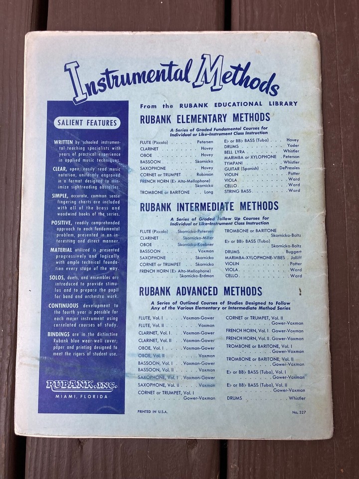 Rubank Intermediate & Advanced Method (Vol. II) French Horn (Paperback) | eBay
