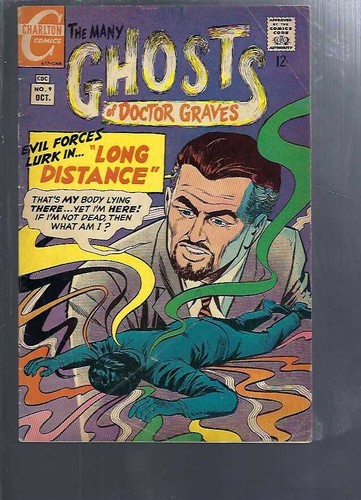THE MANY GHOSTS OF DR GRAVES 9 - VG 4.0 - 1967 SERIES - CHARLTON HORROR ...