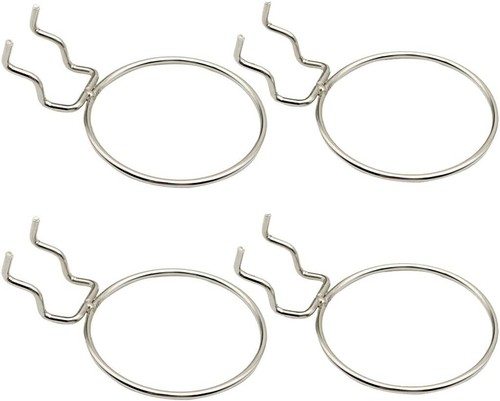 4Pcs 80mm Metal Plating Pegboard Cups Holder Ring Style Hooks Silver | eBay