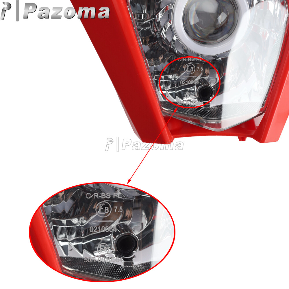 For Honda CRF250F CRF450R/X CRF250R 300EX Enduro LED Headlight Fairing ...