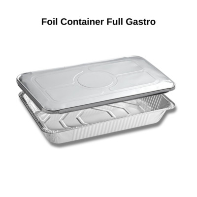 Large Foil Container & Lids Full Gastro Deep 21x13x3" Aluminium ...