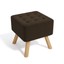 Large Square Ottoman Footstool Fabric Pouffe Padded Foot Rest Stool 4 ...