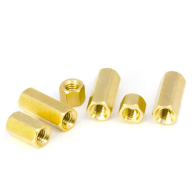 M7/Pitch 1mm Brass Hex Nut Hexagon Long Coupling Connector Stud ...