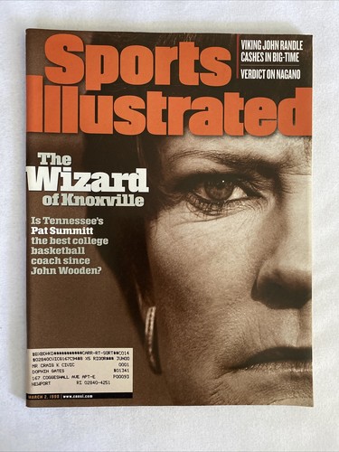 1998 March 2 Sports Illustrated Magazine Pat Summit Knoxville Wizard ...
