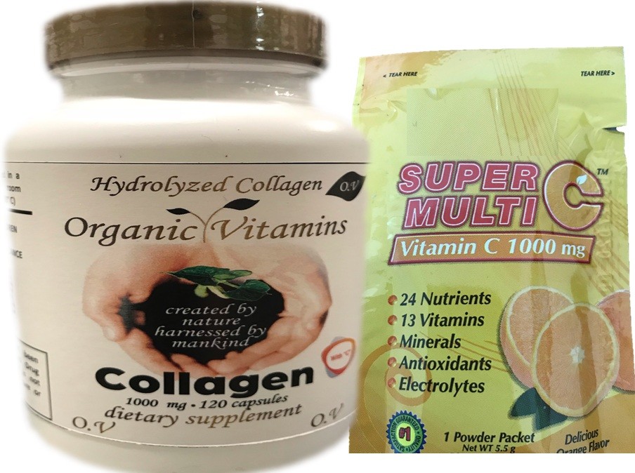 120 Hydrolized Collagen organic Vitamin C capsules colageina 10, colagen