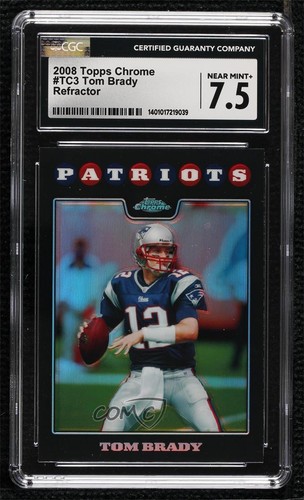 2008 Topps Chrome Refractor Tom Brady #TC3 CGC 7.5 | eBay