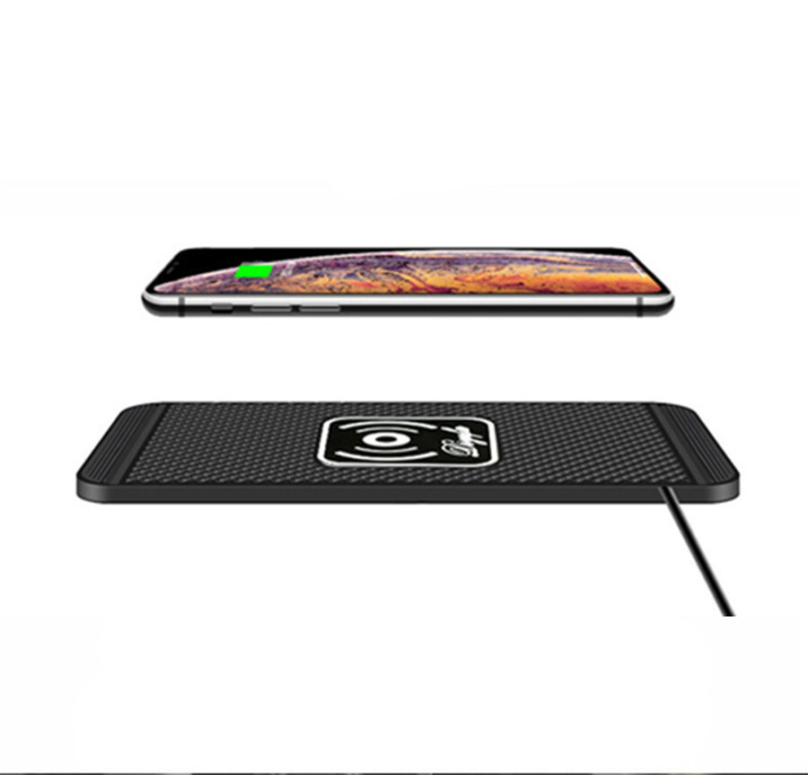 10W Car Wireless Phone Charger Pad Fast Charge Mat Non-slip For Apple ...