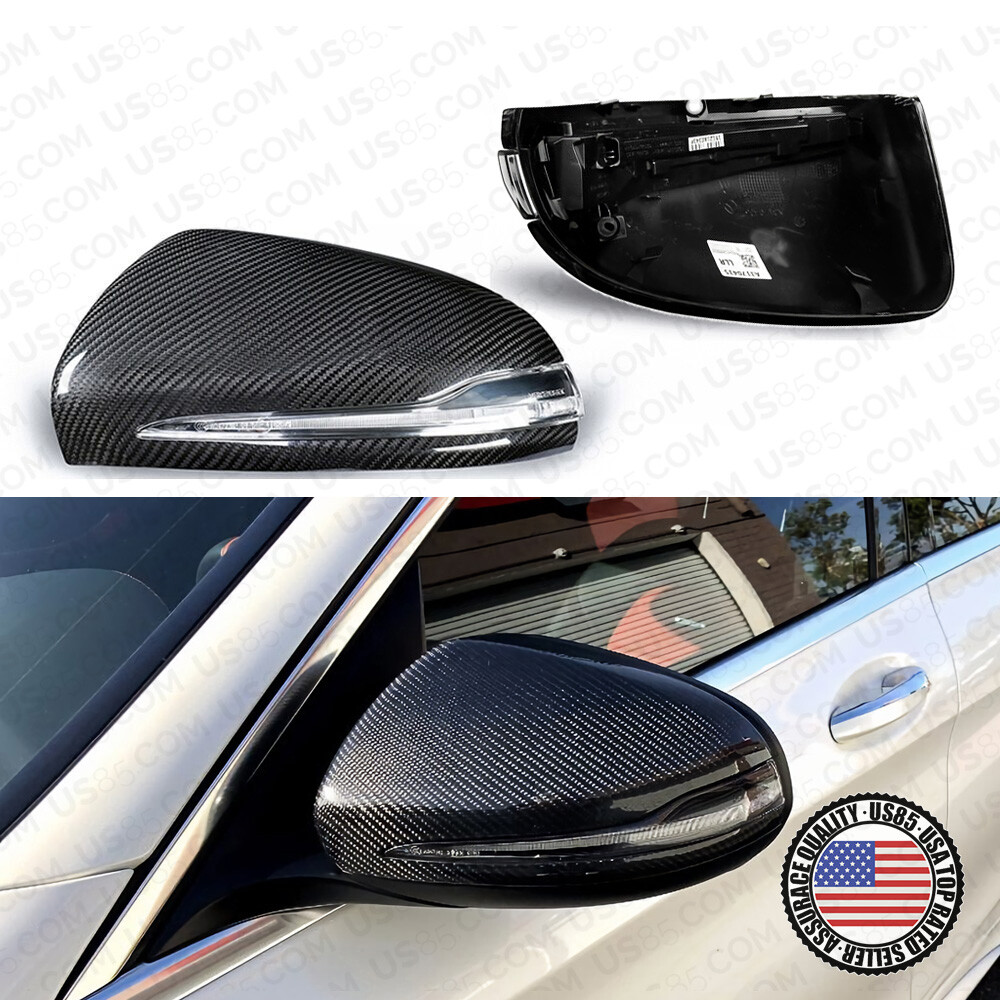 3D Real Carbon Fiber Side Mirror Cover Replace For AMG Sport W205 W213 ...