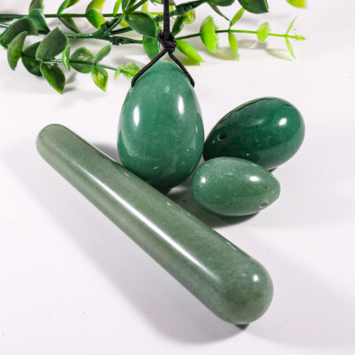 4pcs Set Natural Stone Yoni Egg With Yoni Wand For Women Kegel Exercise ...