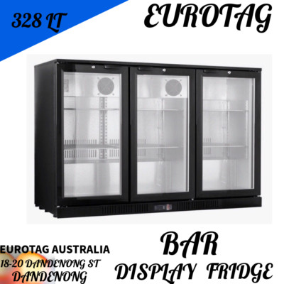 EUROTAG 328LT 3 DOOR UNDER BENCH BACK BAR DISPLAY FRIDGE 1 Years ...