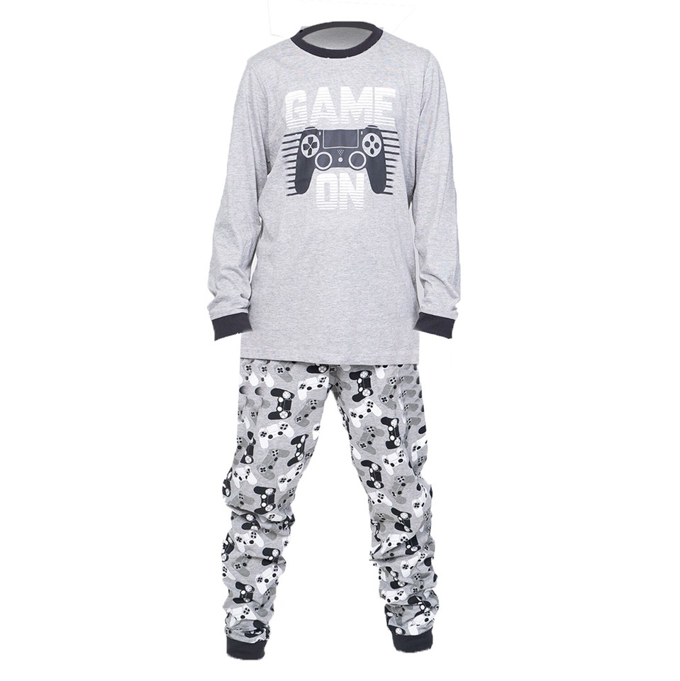 Kids Unisex Boys Girls Long Camo Cotton Gamer Gaming Pyjamas PJ Sets 5 ...