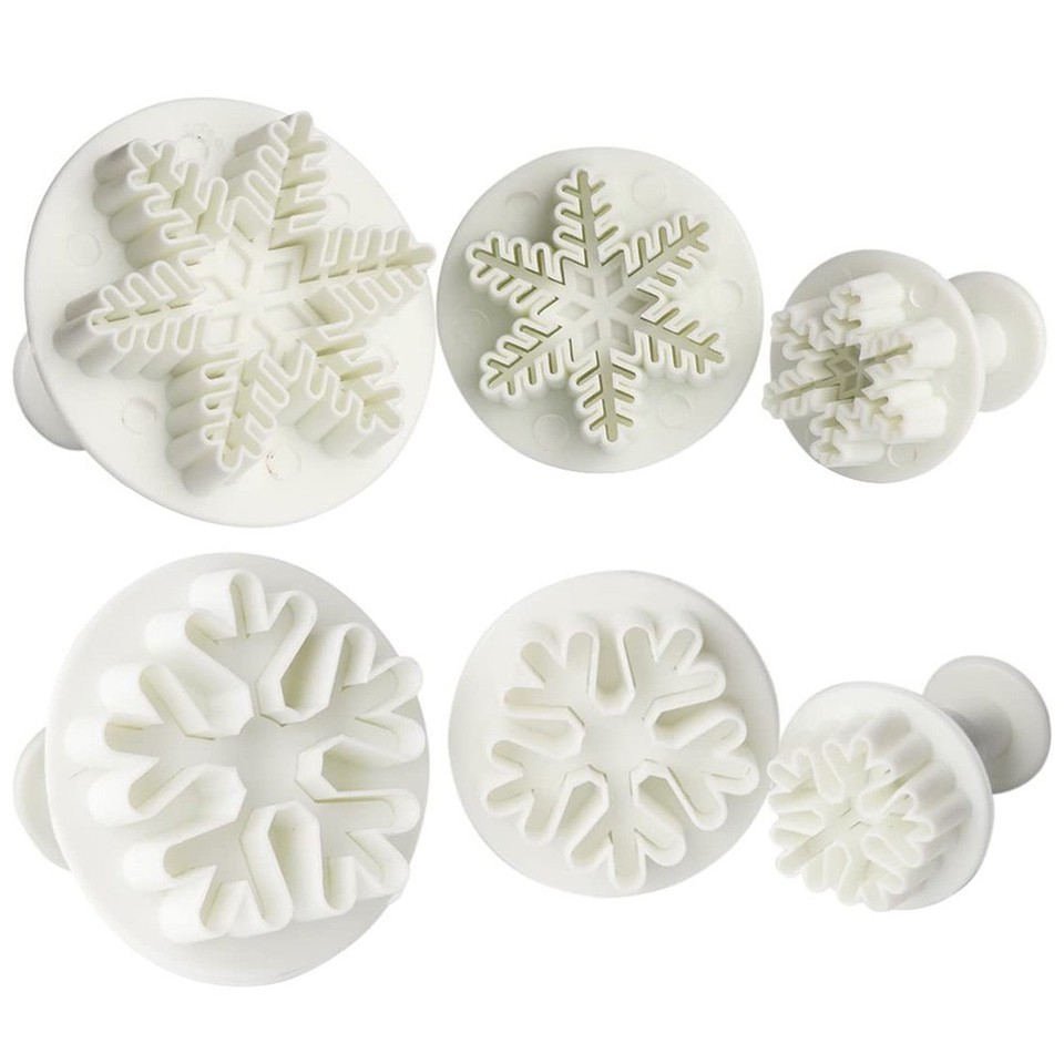 6 Pcs Plastic Embossing Die Cookie Stamp Molds Baking Kitchen Tool ...