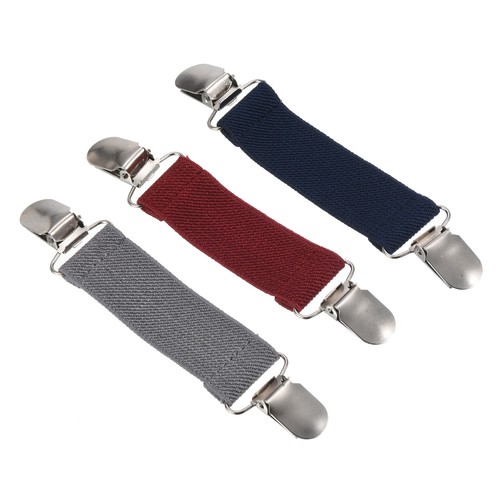 Mitten Clips Set, 3Pcs Elastic Strap Glove Clamp with Clips, Grey Dark ...