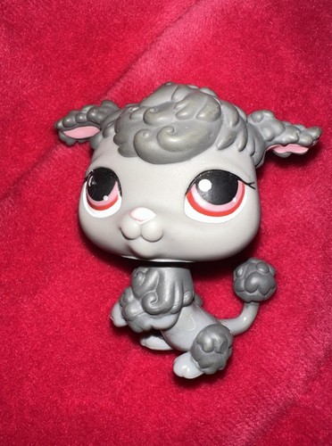 Littlest Pet Shop LPS #280 Gray Poodle Red Eyes Valentines Target ...