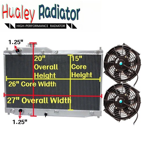 Aluminum Radiator+Fan Fit 2000-2009 HONDA S2000 AP1 AP2 S2K F20C/F22C1 ...