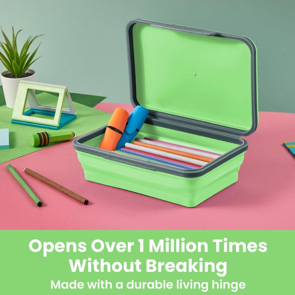 by Bostitch Flexi Storage Box with Lid, Collapsible Pencil Case Design ...