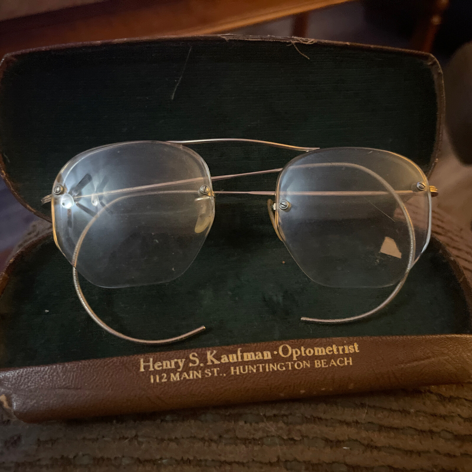 Antique Wire Spectacles Eyeglasses Gold Filled Hexago… - Gem