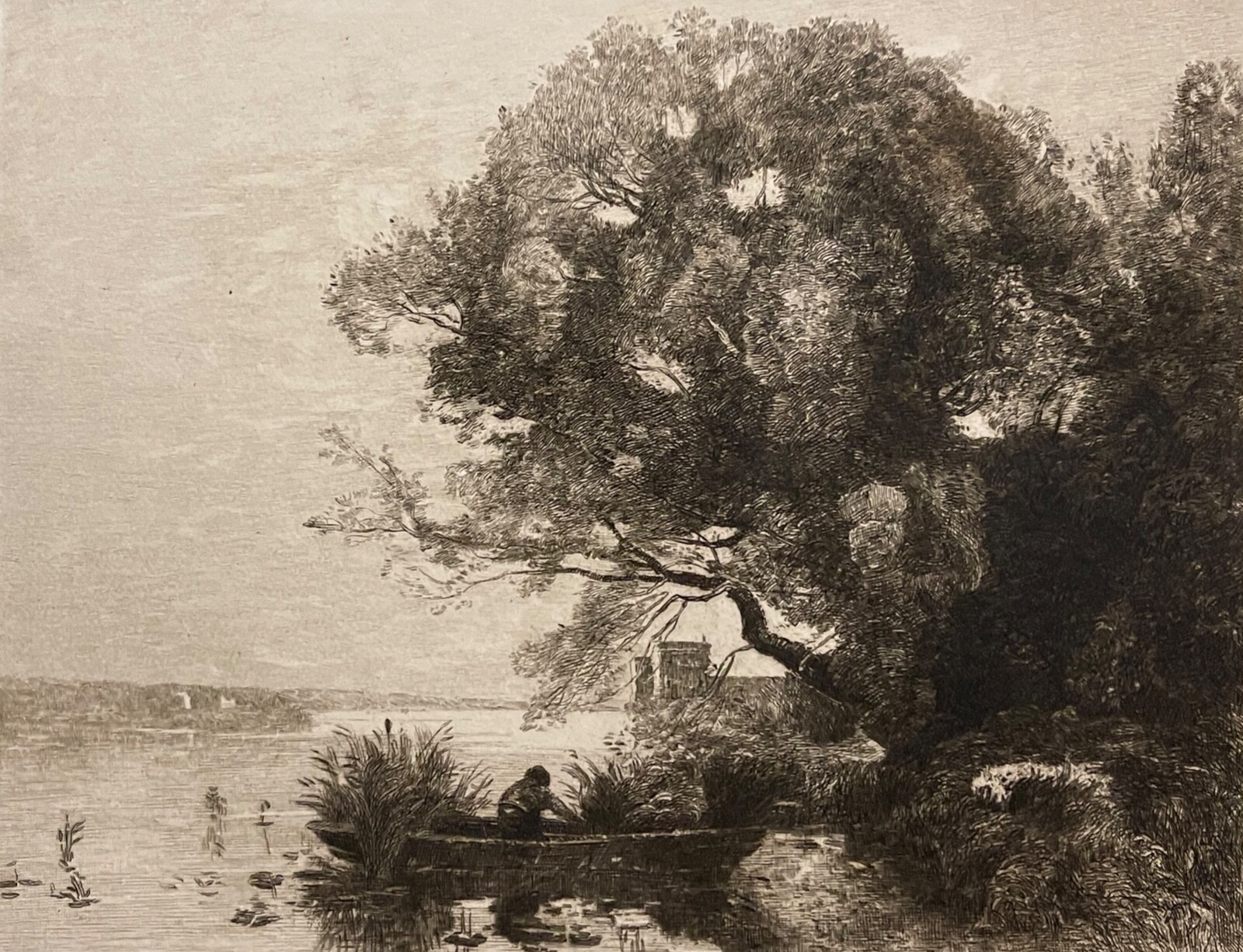 Corot the Lake Nemi Italy Engraving Tip Dry Camille Force Of 1910 ...