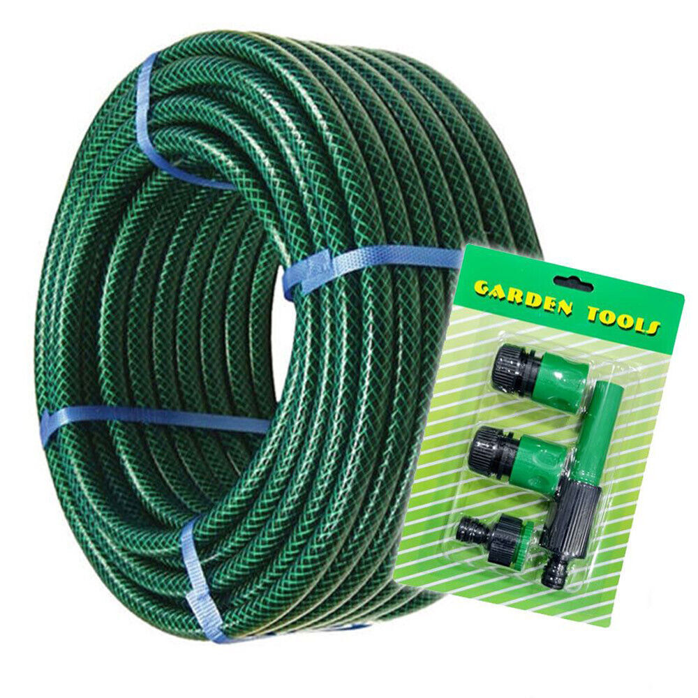 All Sizes Garden Hose Pipe Reinforced Braided Watering Hosepipe Reel ...
