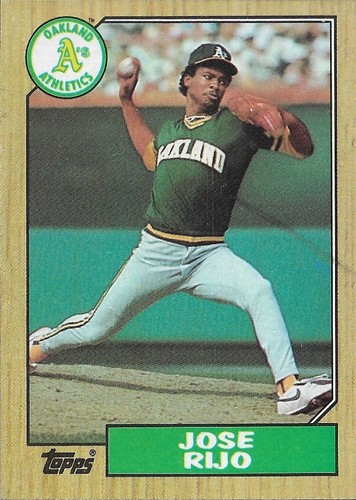 1987 Topps #34 Jose Rijo Oakland Athletics NM | eBay