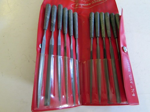 Simonds 12 Swiss Pattern Files With Handles in Case 6-1/4 Set No. 4 | eBay