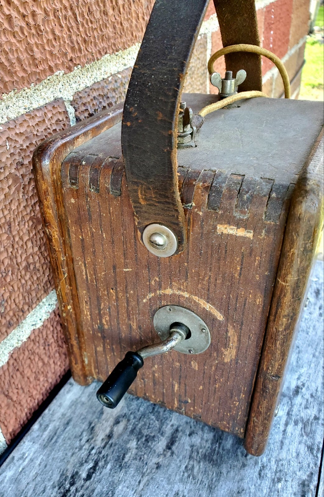 Hand Crank Telegraph Generator or Explosives Detonator with Bells ...