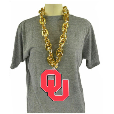 New NCAA Oklahoma Sooners GOLD Fan Chain Necklace Made in USA | eBay