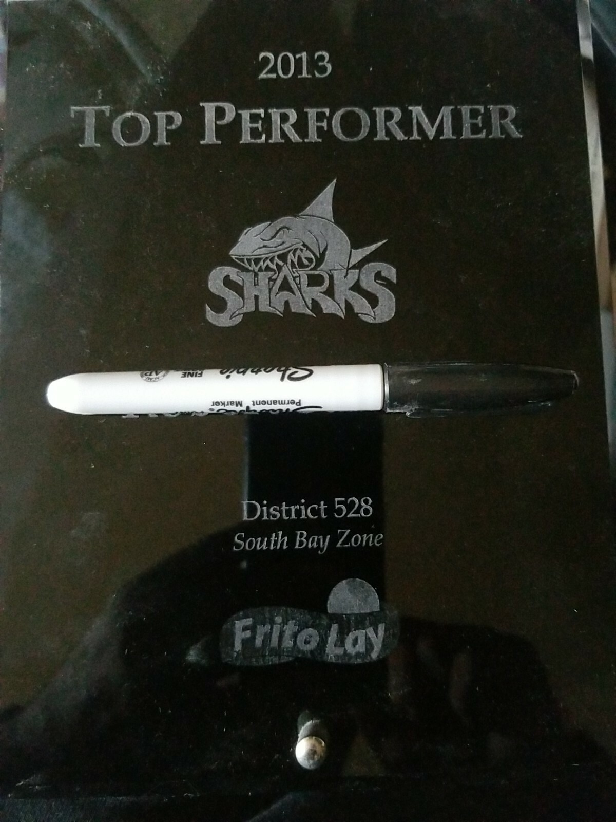 2013 Frito Lay Top Performer Employee Award Plaque Bl… - Gem