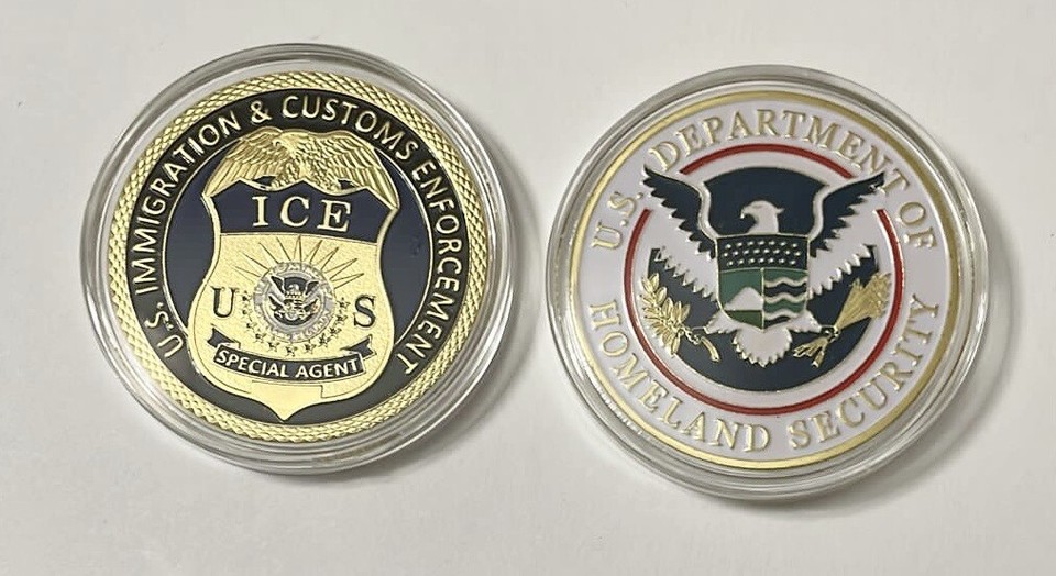 US Immigrations Customs Protection Enforcement Challenge Coin ICE ...
