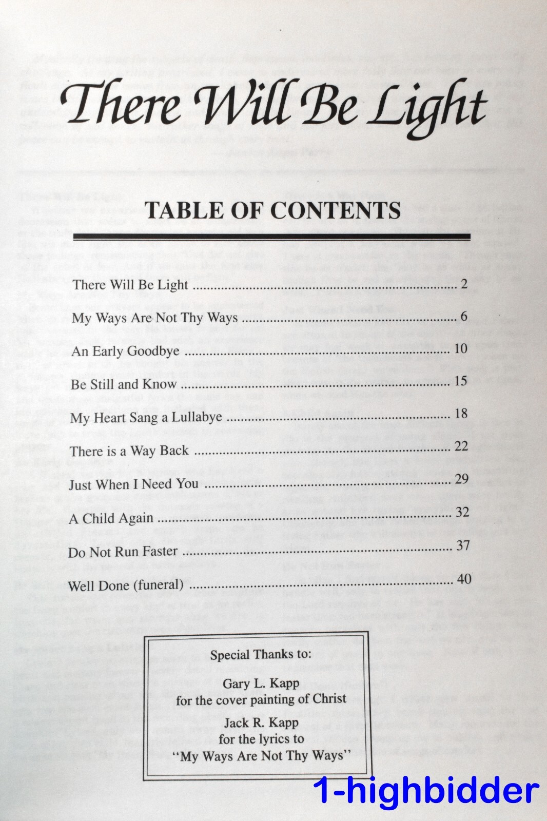 There Will Be Light Janice Kapp Perry Piano Vocal Songbook Sheetmusic ...